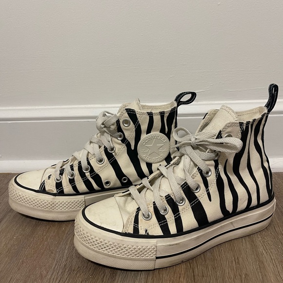 Converse | Shoes | Platform High Top Zebra Converse | Poshmark